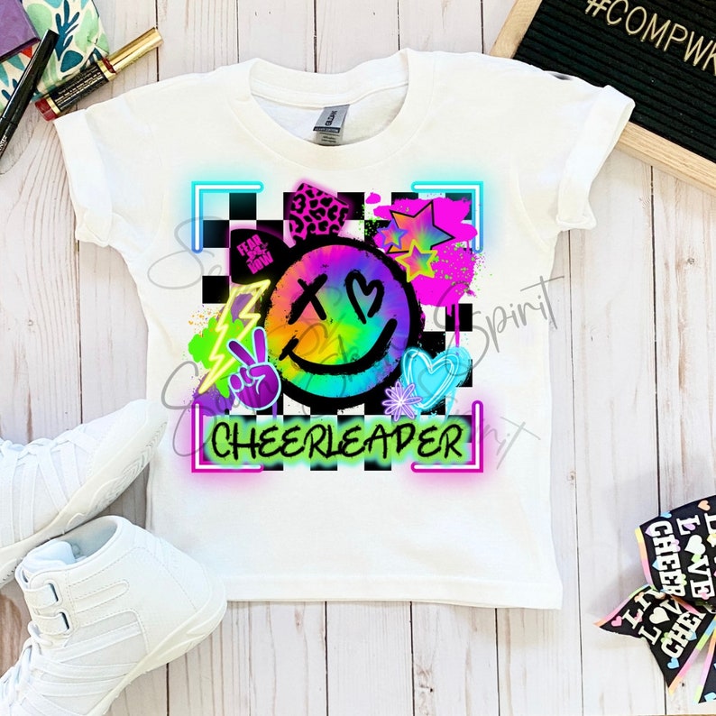 Neon Cheerleader Png - Etsy