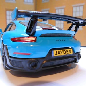 PERSONALISED PLATES Porsche GT / Carrera Car Model Boy Girl Dad Mom ...