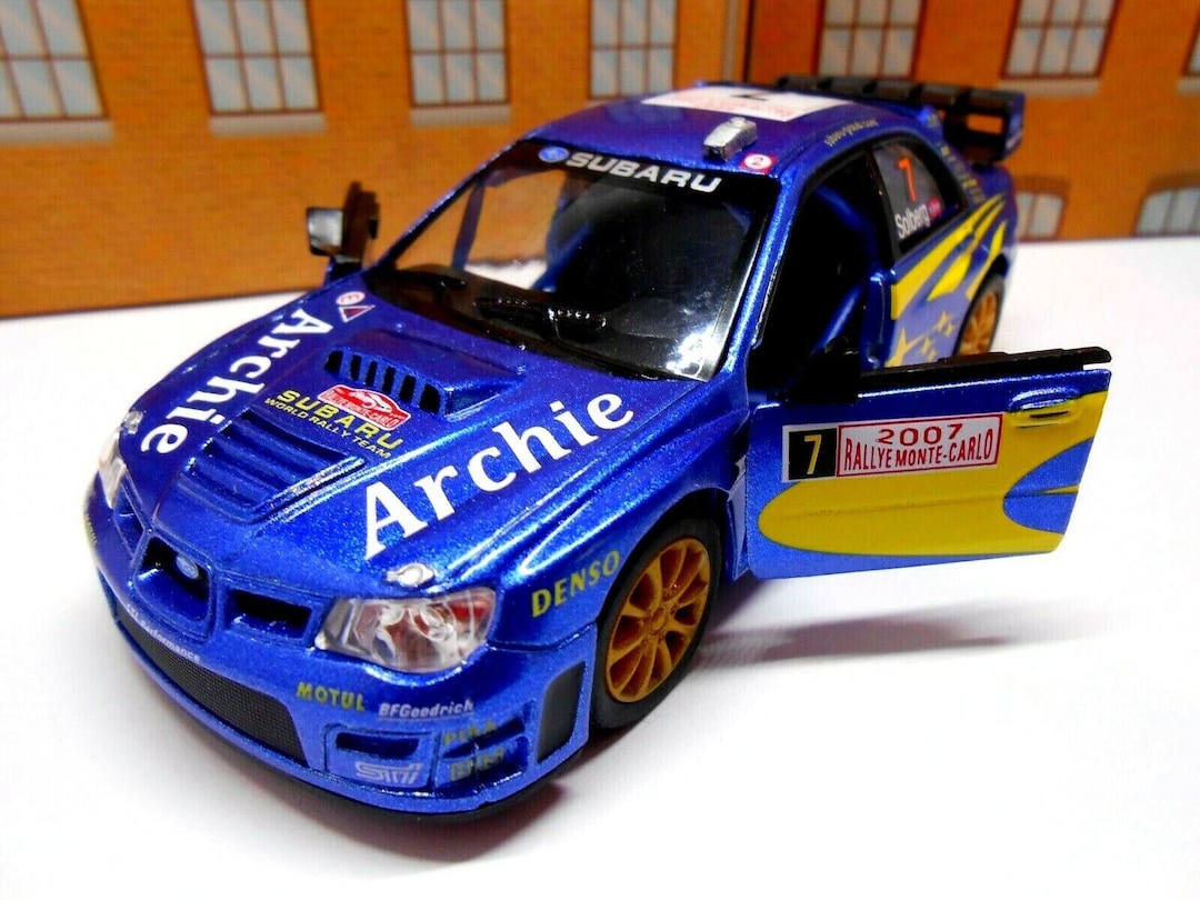 PERSONALISED Name Rally Car Subaru Impreza Toy Car Model Boy Girl Dad ...