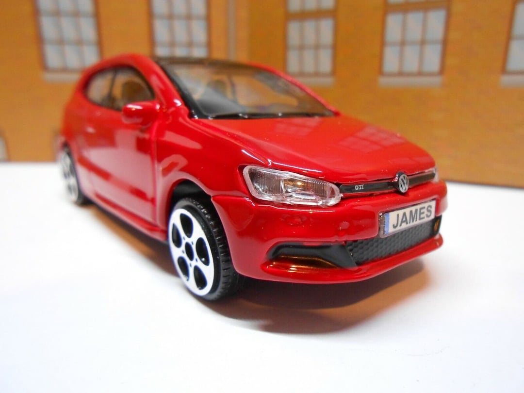 PERSONALISED PLATES Name VW Polo Toy Car Model Boy Girl Dad Mom Uncle ...