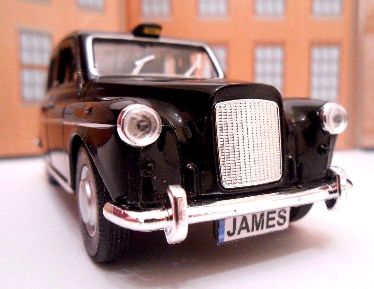 PERSONALISED PLATES TAXI London Black Cab Toy Car Model Boy Girl Dad ...