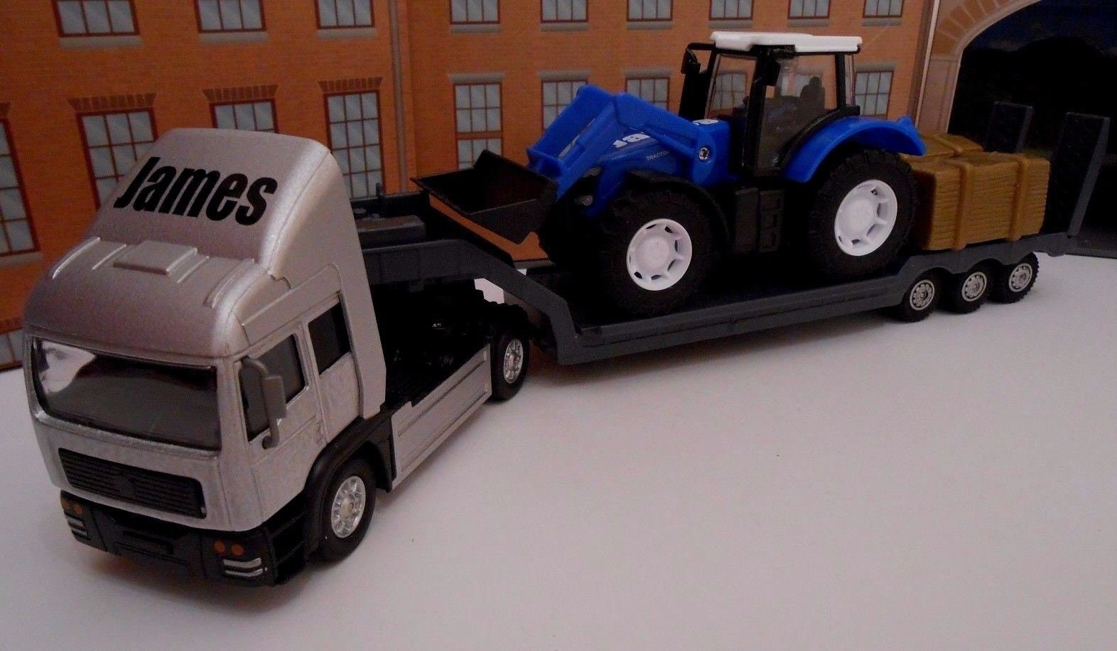 PERSONALISED NAME Truck Lorry Tractor Transporter & 2 Hay - Etsy