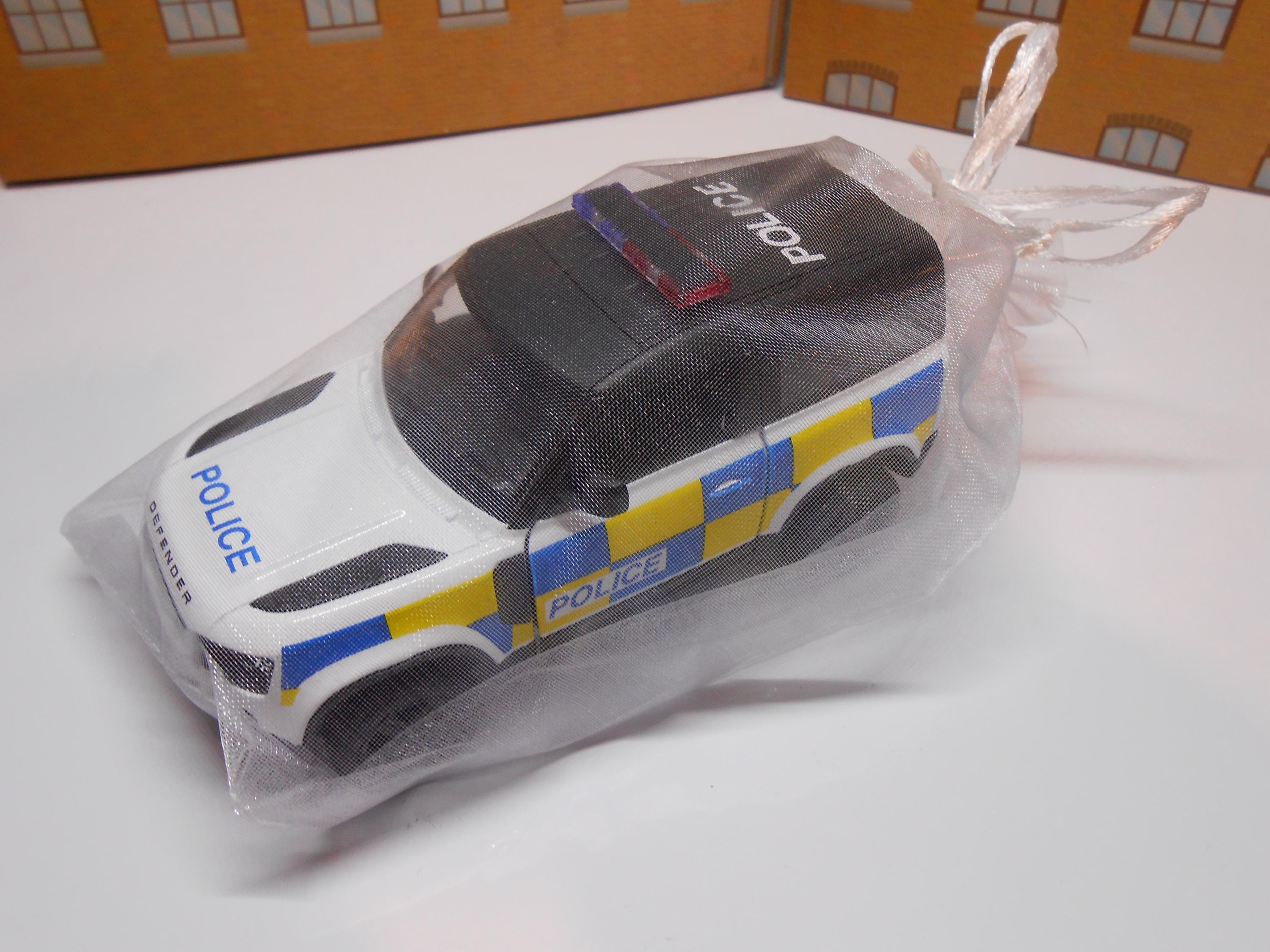 PERSONALISED PLATES Toy POLICE Car Landrover Defender Toy Car Model Boy ...