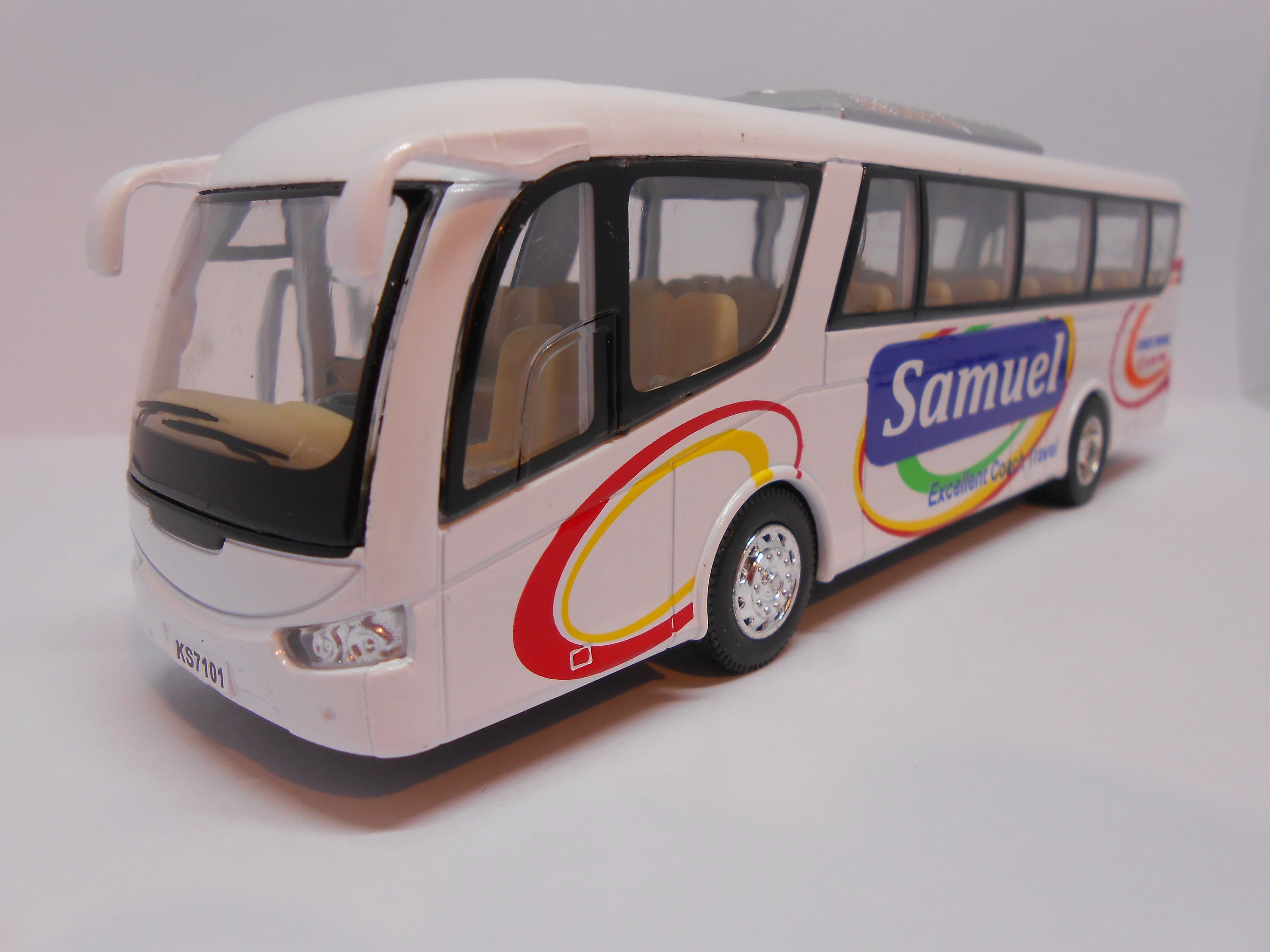 PERSONALISED NAME COACH Bus Toy Car Model Boy Girl Dad Mom Uncle ...
