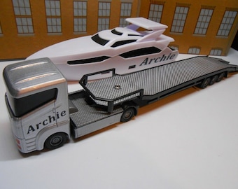 PERSONALISED NAME Toy Lorry Truck Toy Car Model Boy Girl Dad Mom Uncle ...