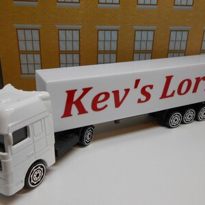 PERSONALISED NAME Toy Lorry Truck Toy Car Model Boy Girl Dad Mom Uncle ...