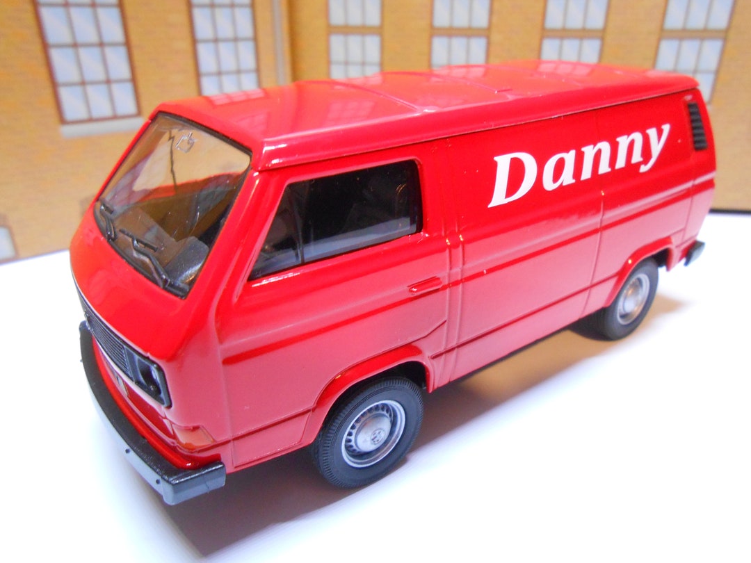 PERSONALISED Name & Plates Volkswagen Type 3 VW T3 Van Toy Car Model ...