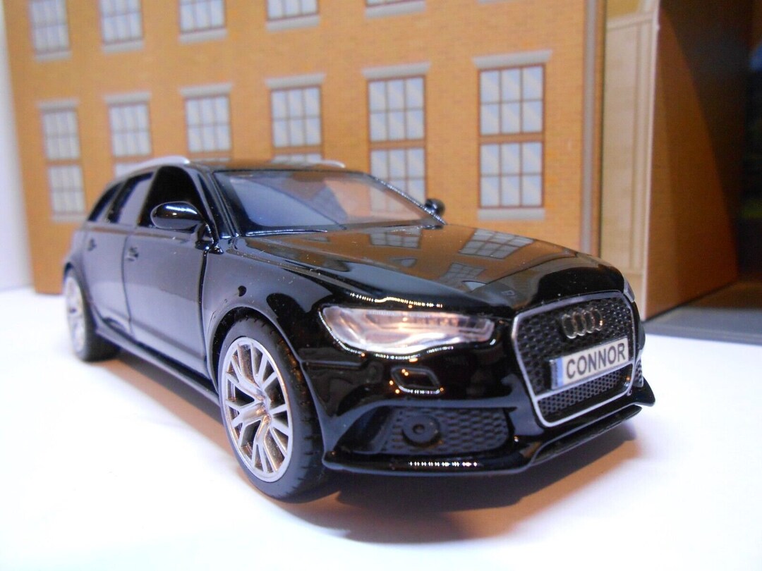 PERSONALISED PLATES Audi RS6 Toy Car Model Boy Girl Dad Mom Uncle ...