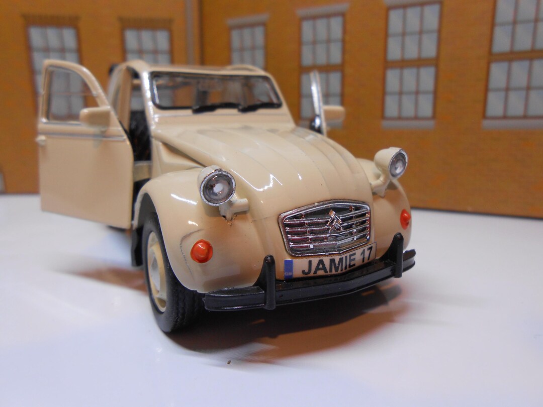 PERSONALISED PLATES Citroen 2CV Toy Car Toy Car Model Boy Girl Dad Mom ...