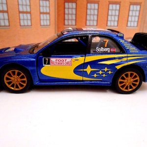 PERSONALISED Name Rally Car Subaru Impreza Toy Car Model Boy Girl Dad ...