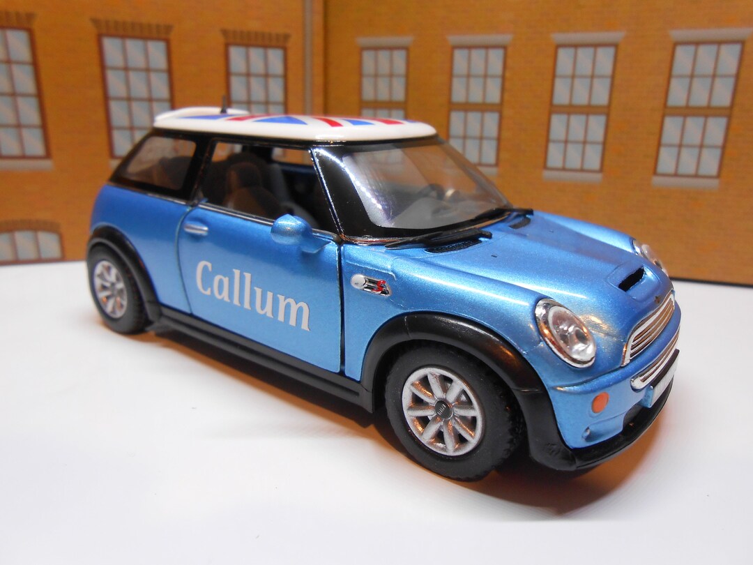 PERSONALISED Name Mini Cooper S Toy Car Model Boy Girl Dad Mom Uncle ...