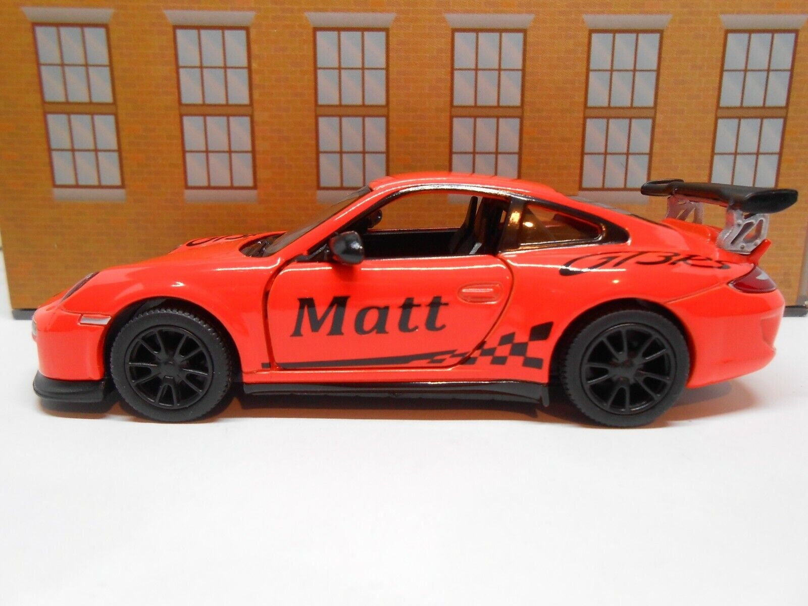 PERSONALISED NAME Porsche 911 GT3 RS Toy Car Model Boy Girl Dad Mom ...