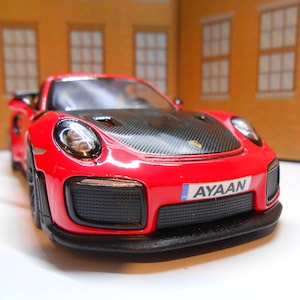 PERSONALISED PLATES Porsche GT / Carrera Car Model Boy Girl Dad Mom ...