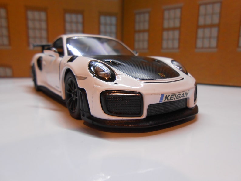 PERSONALISED PLATES Porsche GT / Carrera Car White Model Boy Girl Dad ...