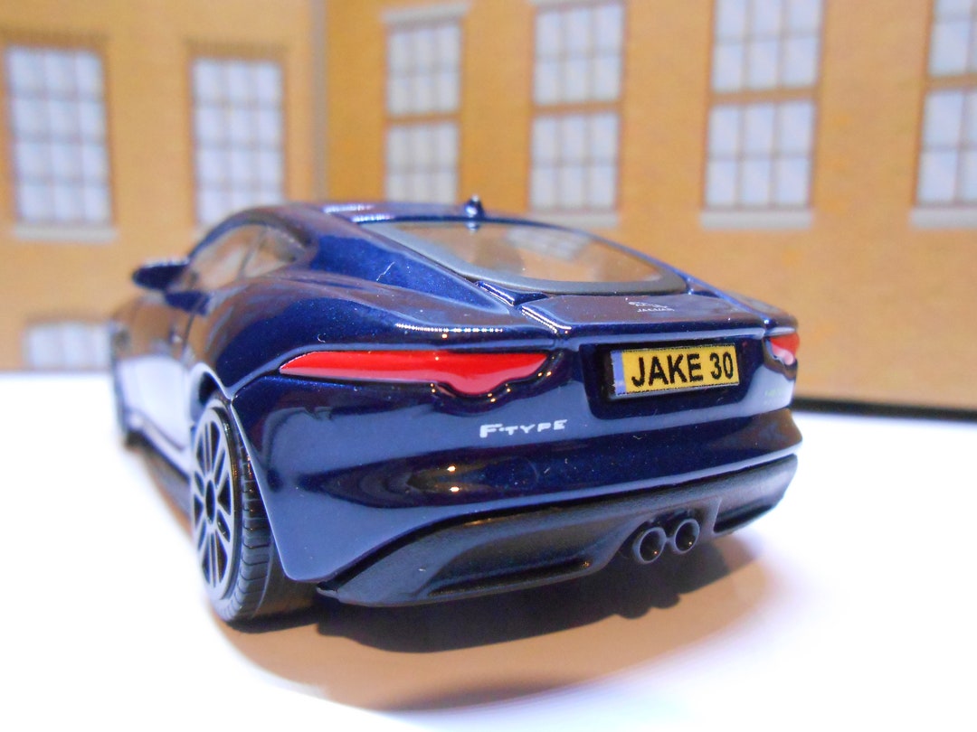 JAGUAR F-TYPE Toy Car Personalised Plates Model Boy Girl Dad Mom Uncle ...