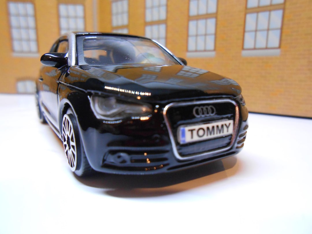 PERSONALISED PLATES Audi A1 Toy Car Model Boy Girl Dad Mom Uncle ...