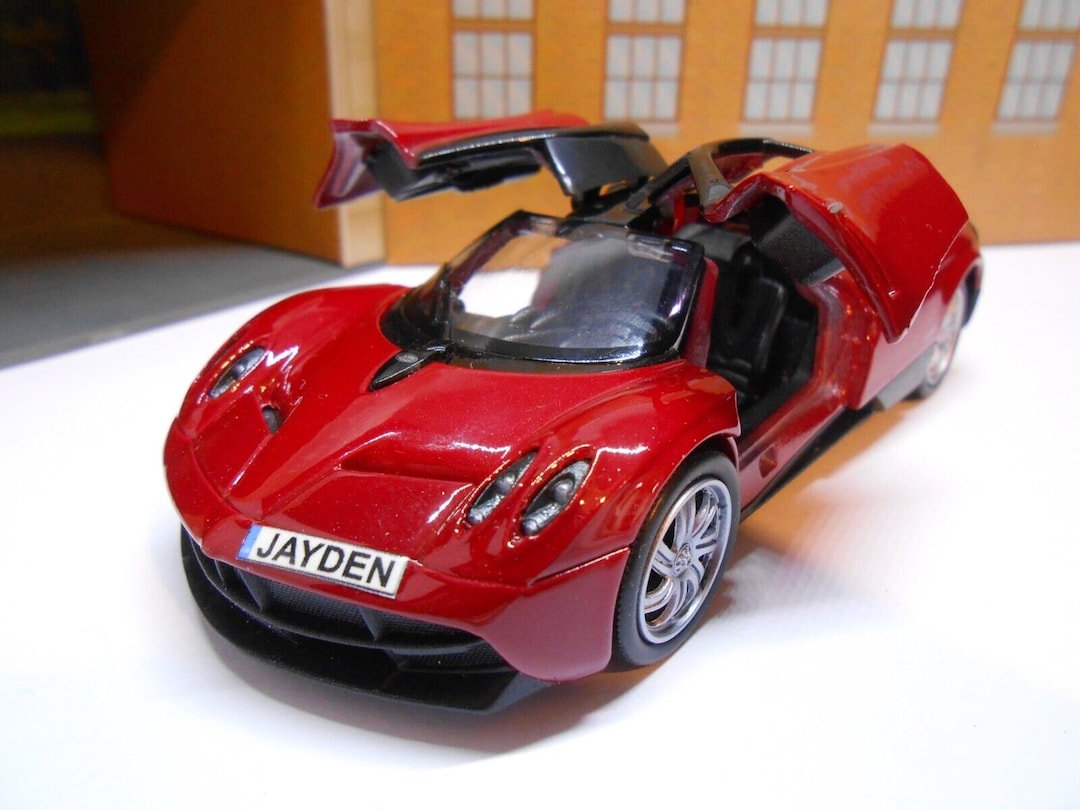 PERSONALISED PLATES Pagani Huayra Car Toy Car Model Boy Girl Dad Mom ...