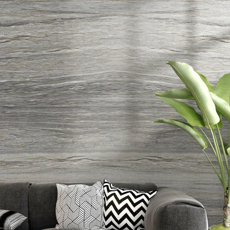 Warm Grey Mottled Wood Texture Wallpaper, Wall Art, Mural, Custom ...