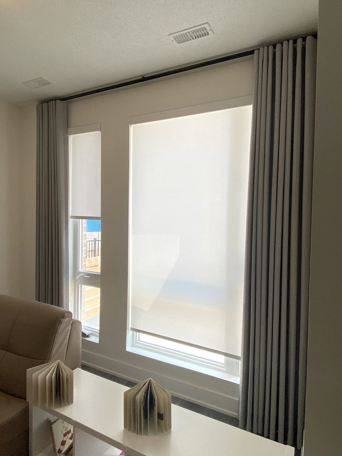 Wider Width Wave Fold Modern Custom Draperyup to 18 Feet Wide flat With ...