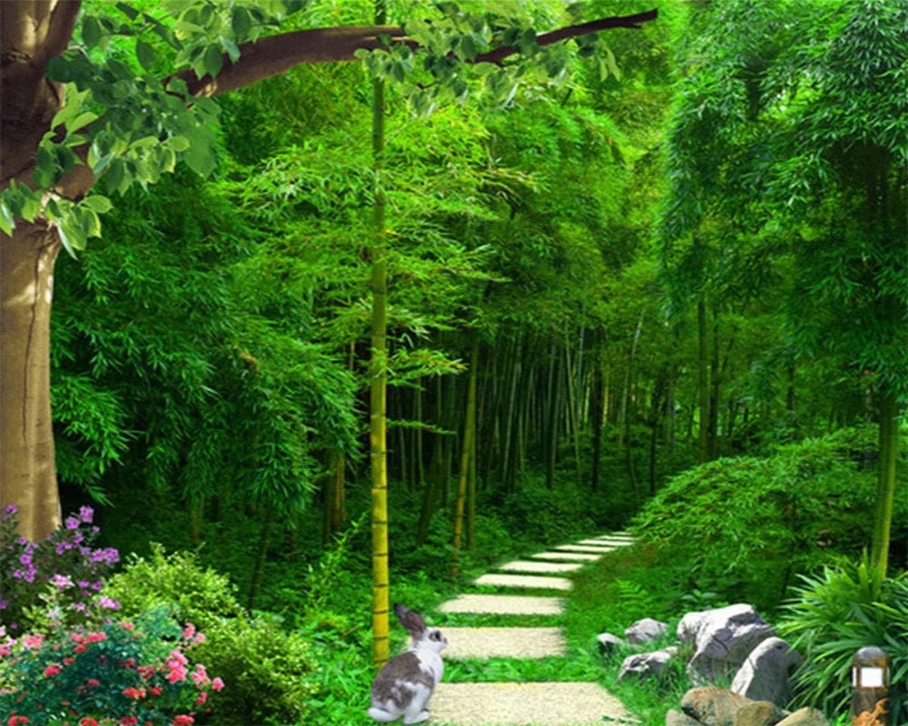 3D Wallpaper Path to Forest Nature Wallpaper, Wall Art and Mural ...