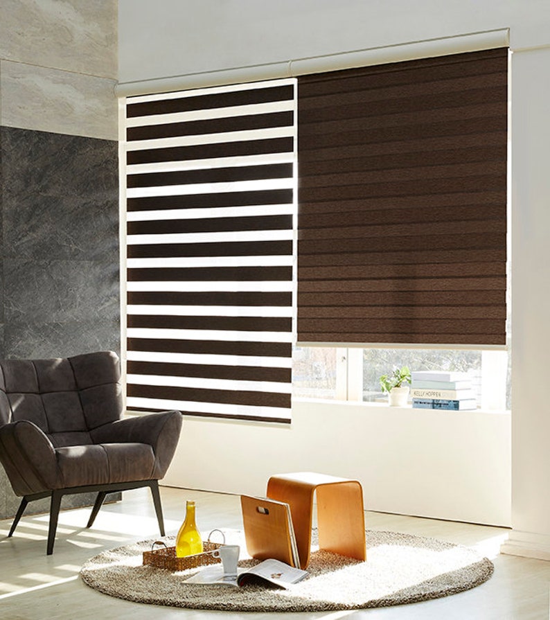 Dual Shades, Combi Blinds Timberlook Light Filtering Window Covering ...
