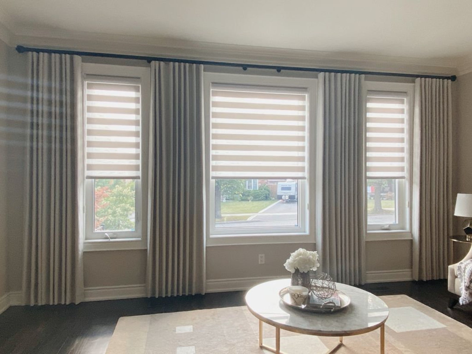 Wider Width Wave Fold Modern Custom Draperyup to 18 Feet Wide flat With ...