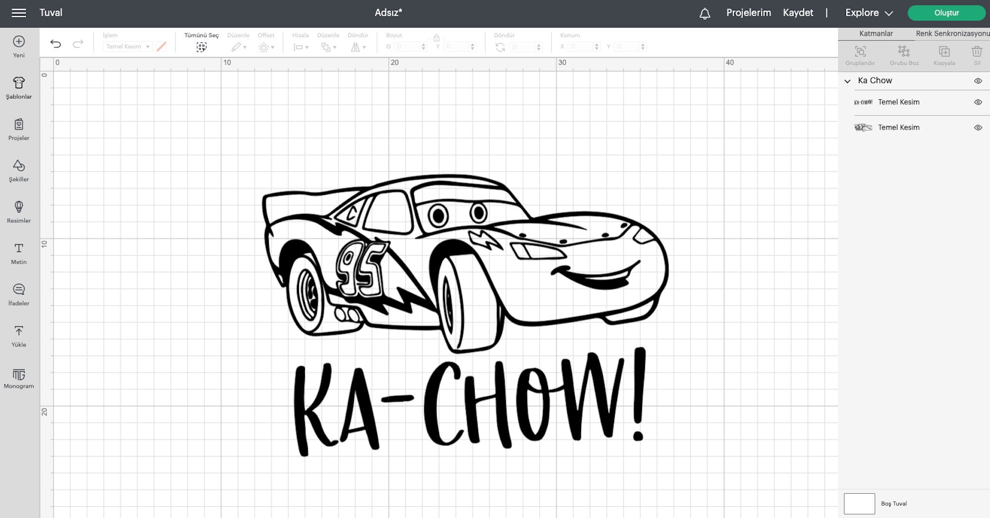 Cars Lightning Mcqueen Ka-chow Svg Cars Svgprintable CARS - Etsy Canada