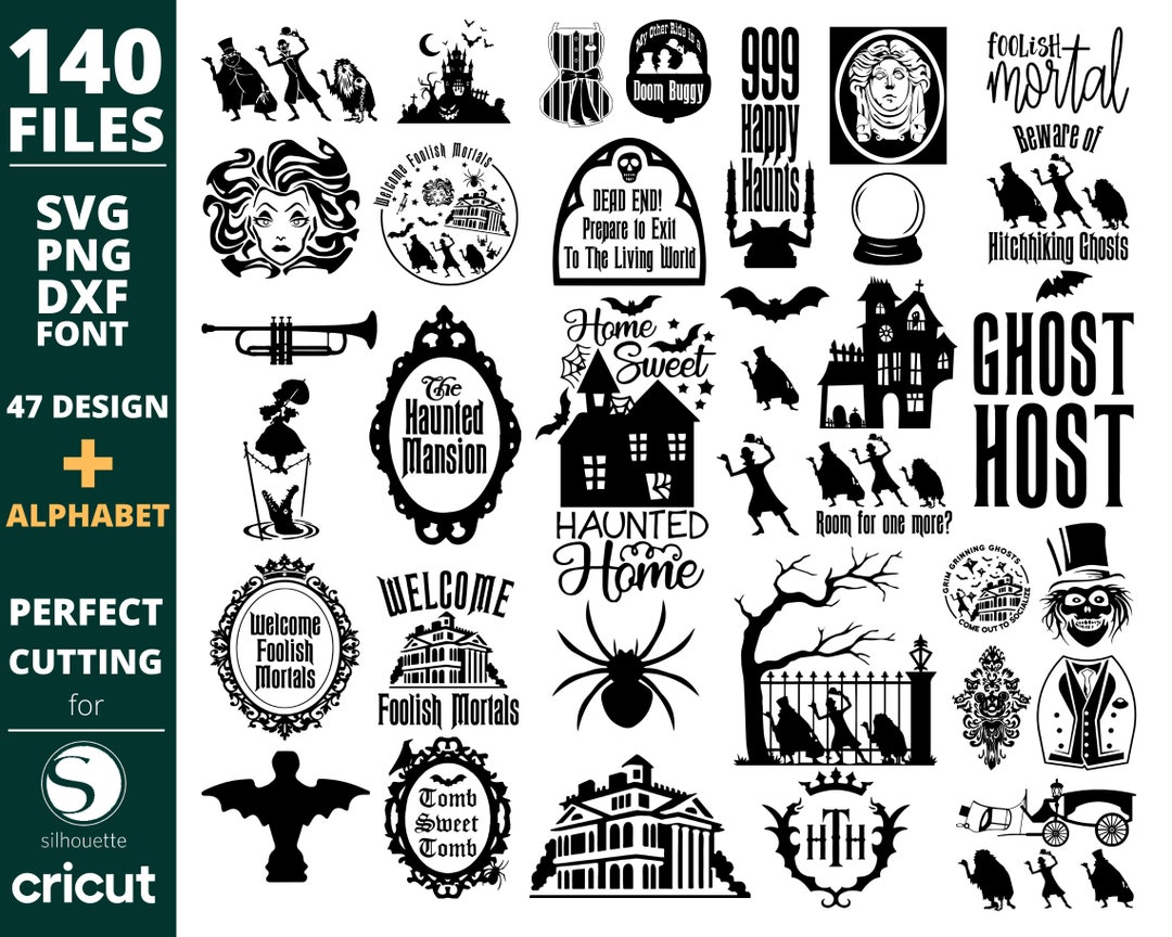 Haunted Mansion SVG Bundle | Layered Haunted Mansion SVG | Scary ...