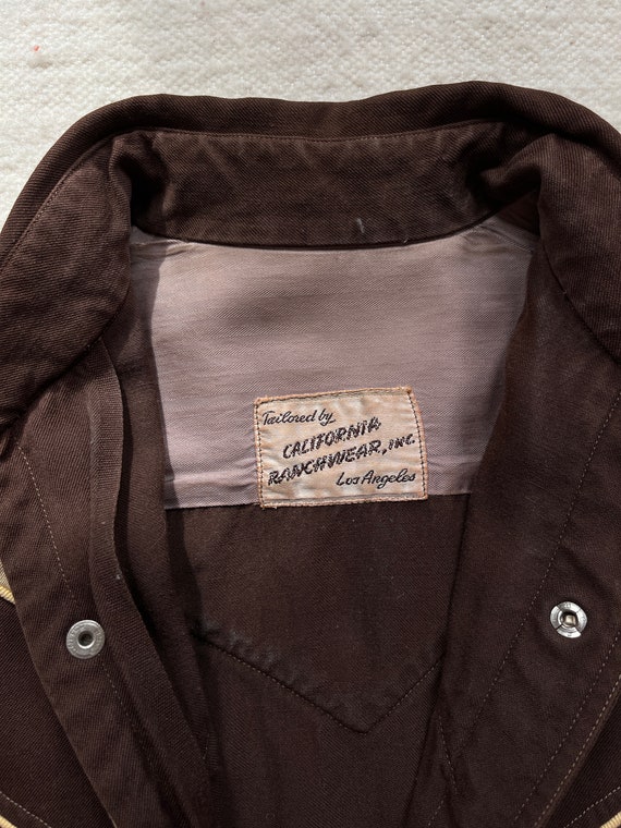 California Ranchwear western shirt -two tone brown/ye… - Gem
