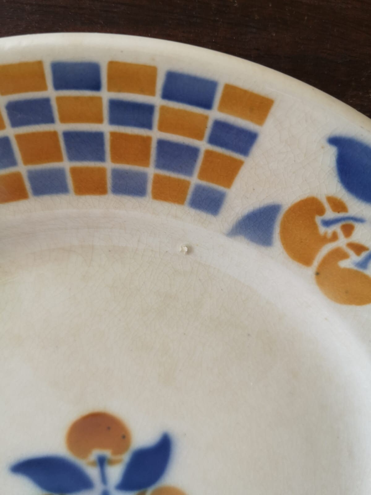 French Antique Ironstone Plates, Cherry Design, Badonviller Beauvais ...