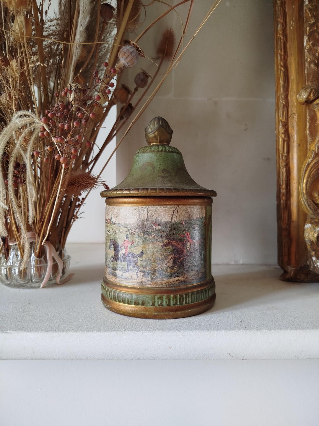 Italian Vintage Porcelain Jar, Humidor Tobacco Jar, Made by 'comoy's of ...