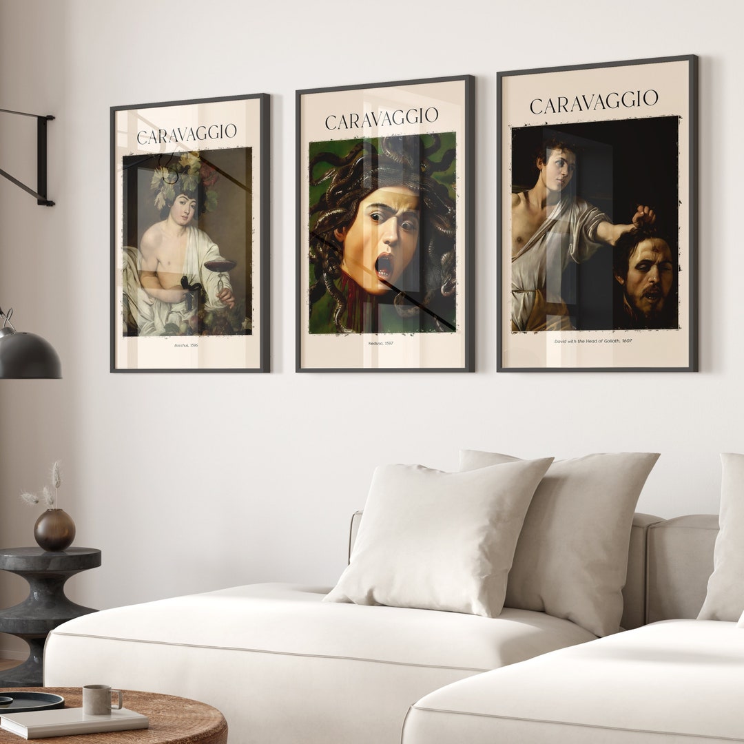 Caravaggio Set of 3, Gallery Wall Set, Digital Print Set, Caravaggio ...