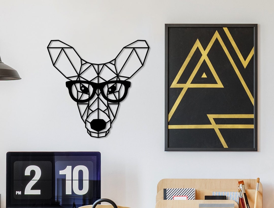 Hipster Kangaroo | Metal Wall Art | Wall Hangings | Metal Wall Sign ...