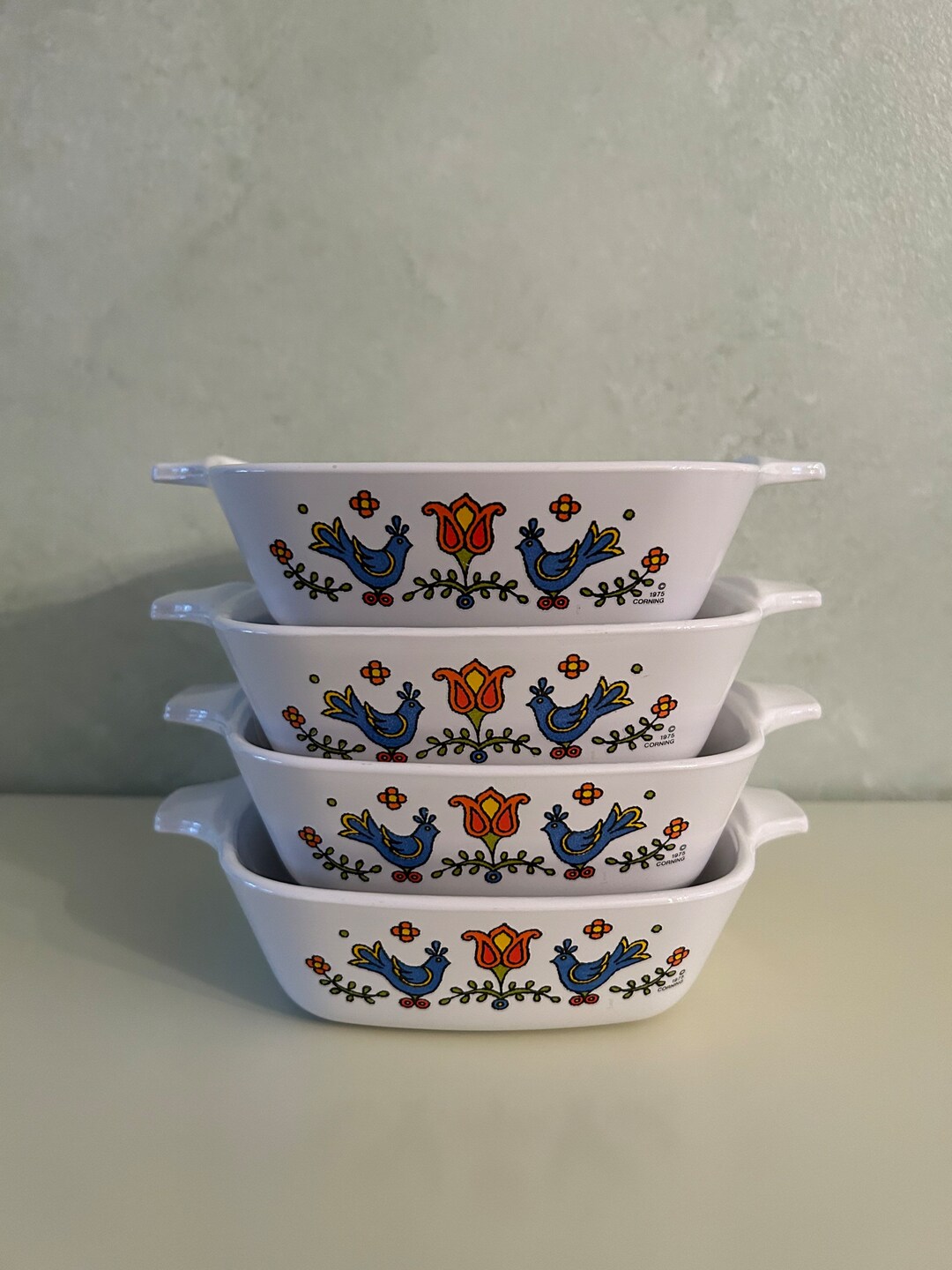 Vintage Corning Ware Country Festival Set of 4 - Etsy