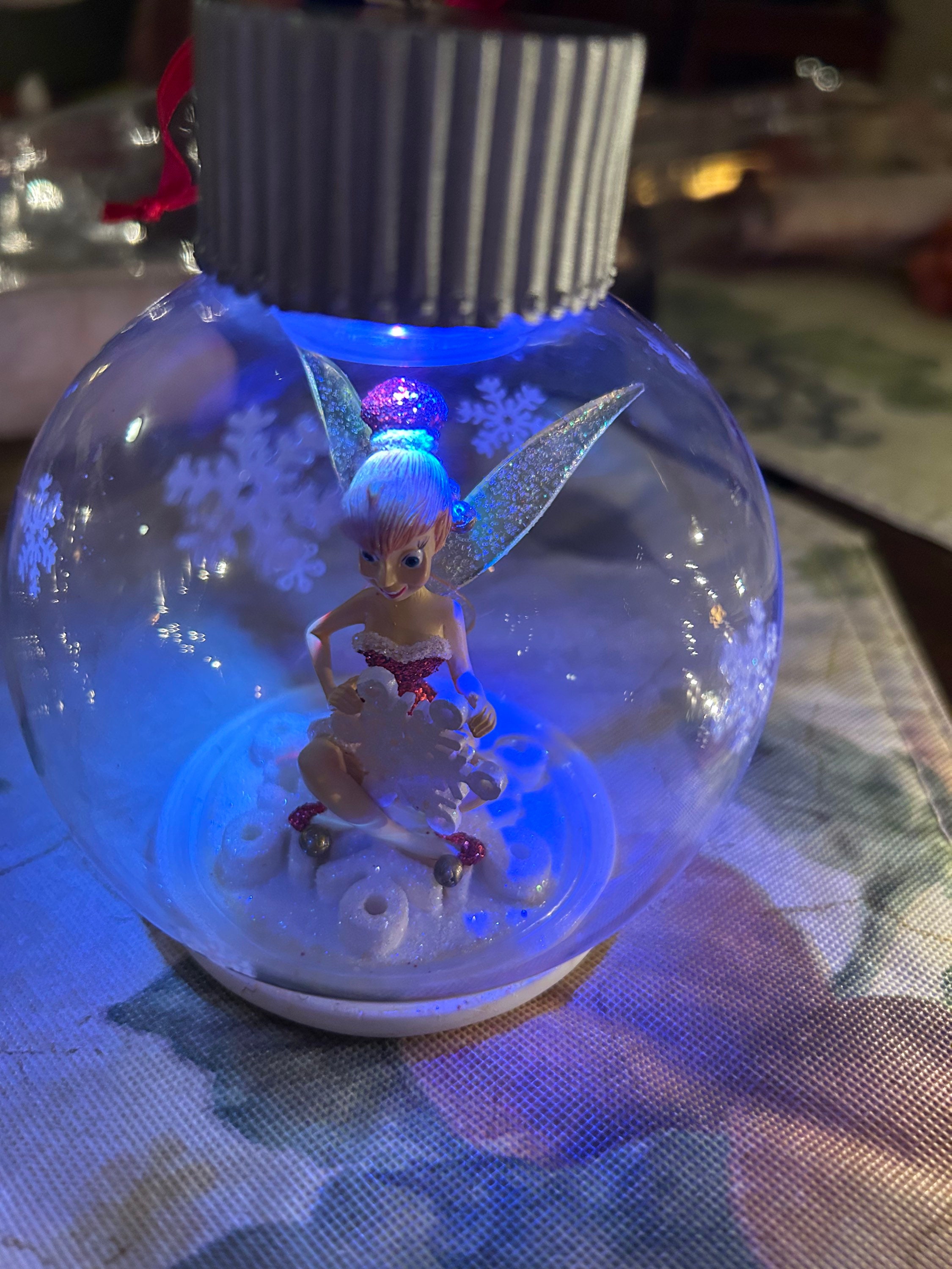 Vintage Disney Tinker Bell Snow Globe Ornament - Etsy
