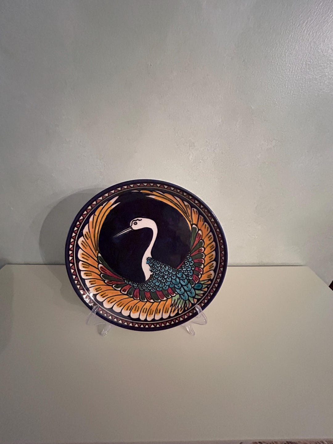Jerusalem Pottery Phoenix Bird Plate - Etsy