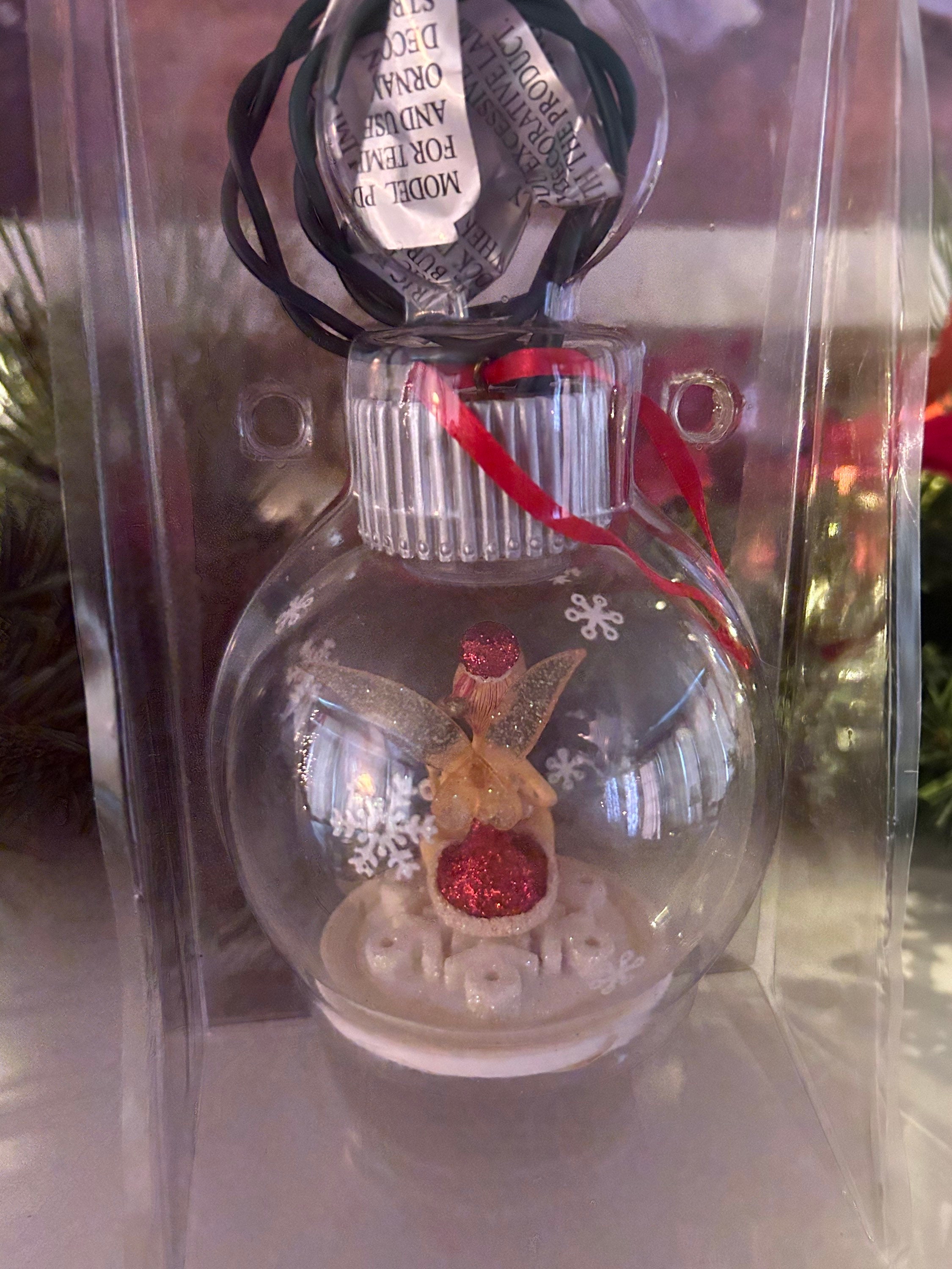 Vintage Disney Tinker Bell Snow Globe Ornament - Etsy