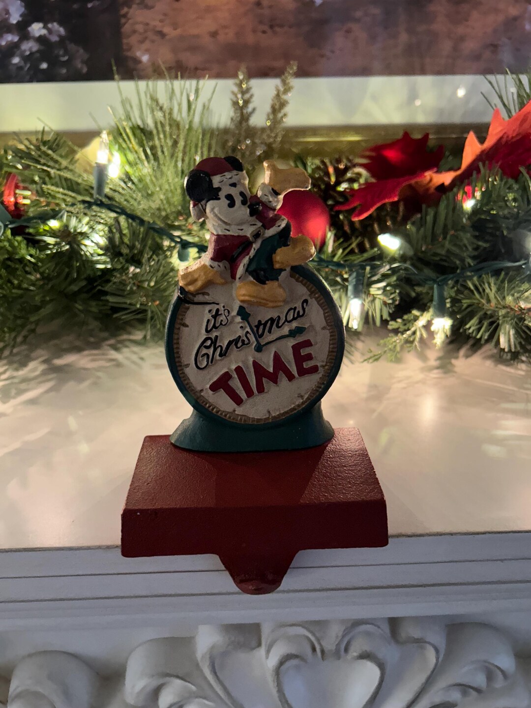 Vintage Cast Iron Mickey Mouse Christmas Stocking Holder - Etsy