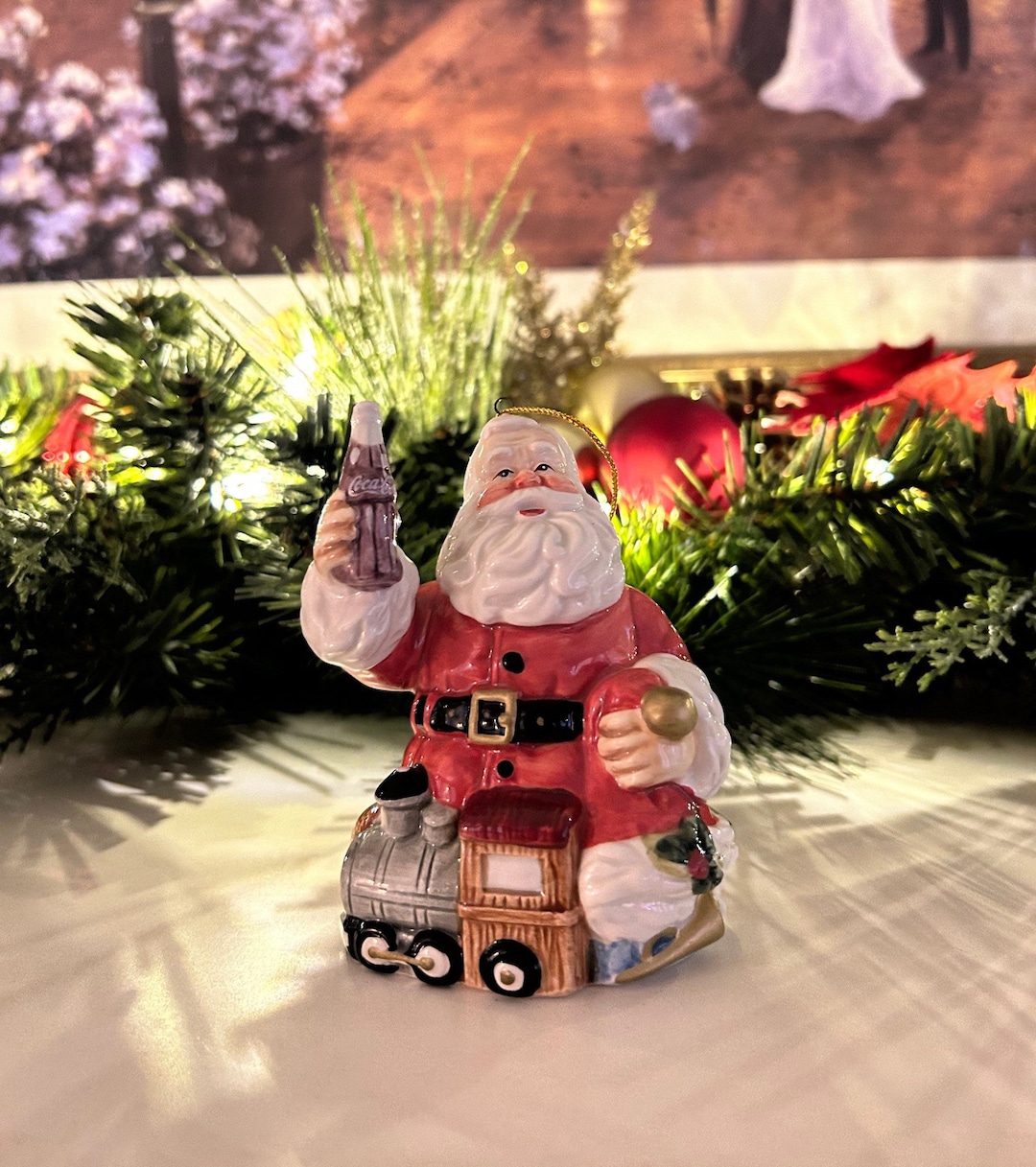 Coca Cola Santa Ornament - Etsy