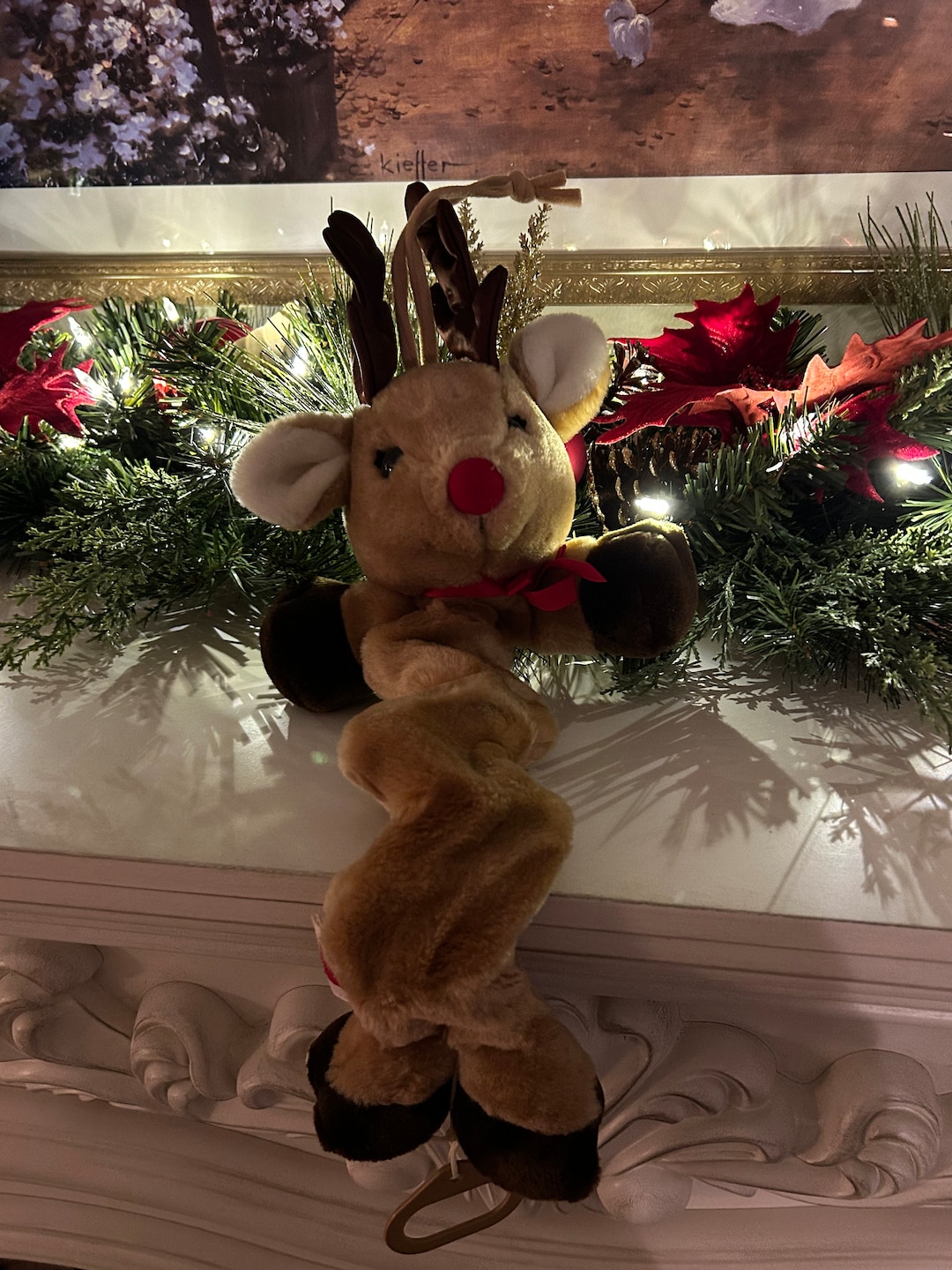 Vintage Dakin Plush Musical Stuffed Animal Rudolph Christmas Reindeer ...