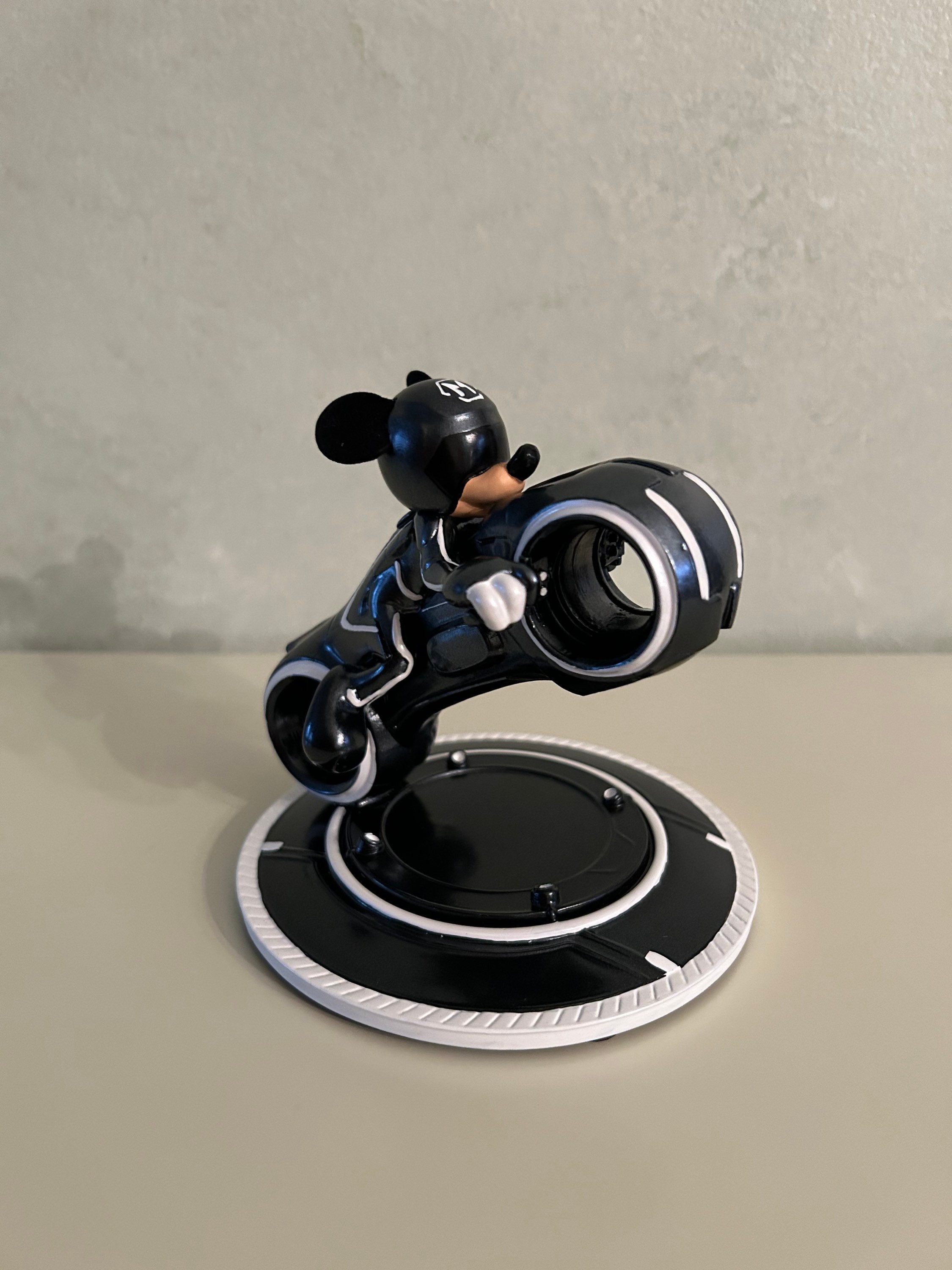 Mickey Mouse Tron Figurine on Tron Movie Motorbike Extremely - Etsy