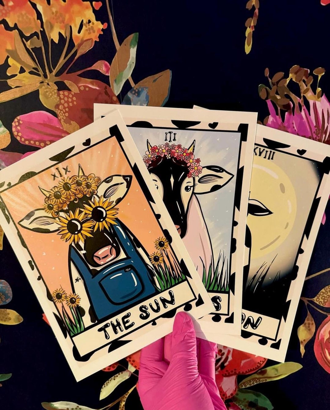 A5 Cow Themed Tarot Card Prints - Etsy