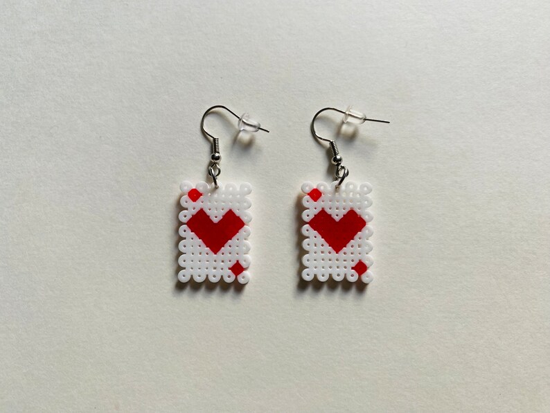 Perler Bead 2D Card Earrings - Etsy