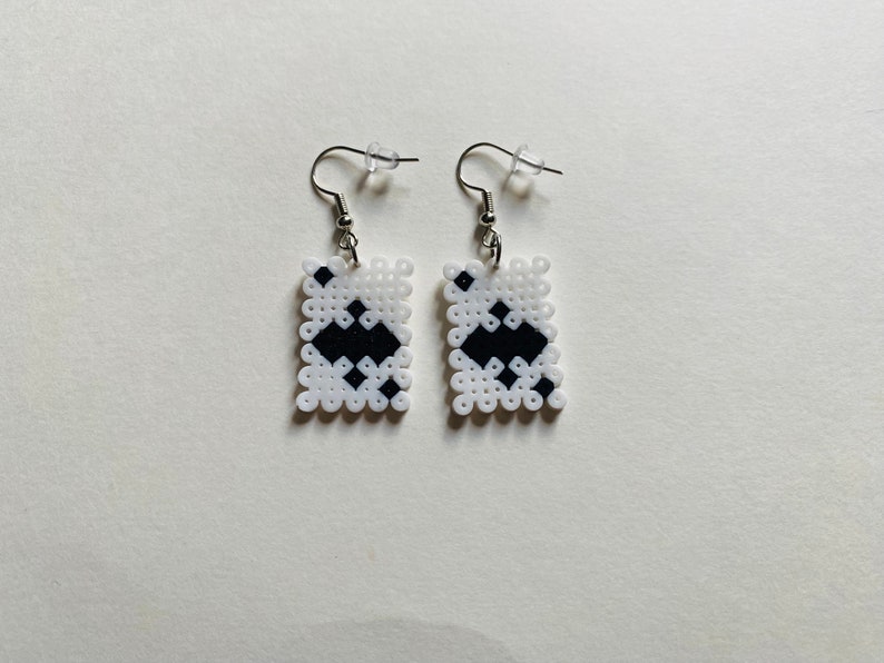 Perler Bead 2D Card Earrings - Etsy