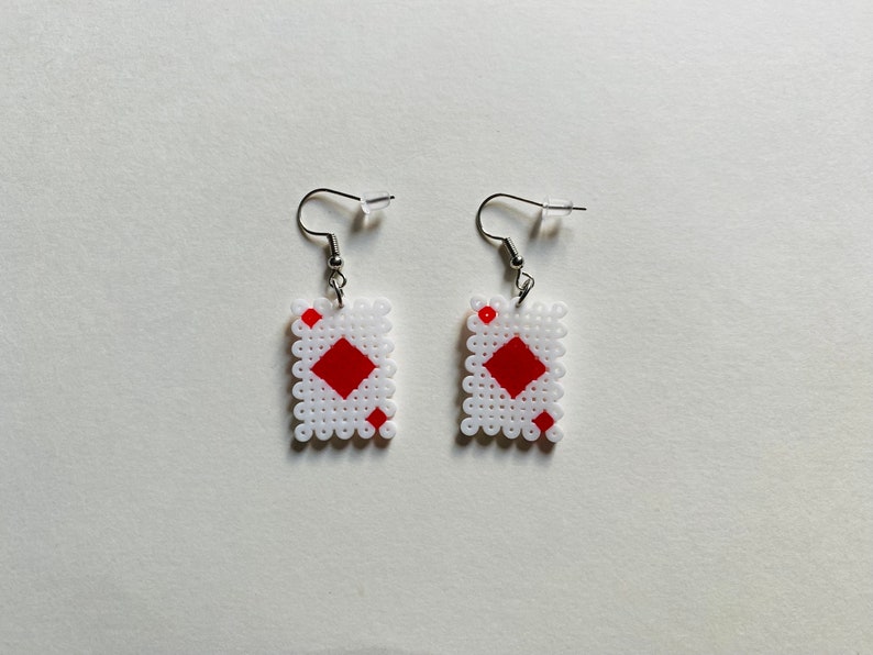 Perler Bead 2D Card Earrings - Etsy