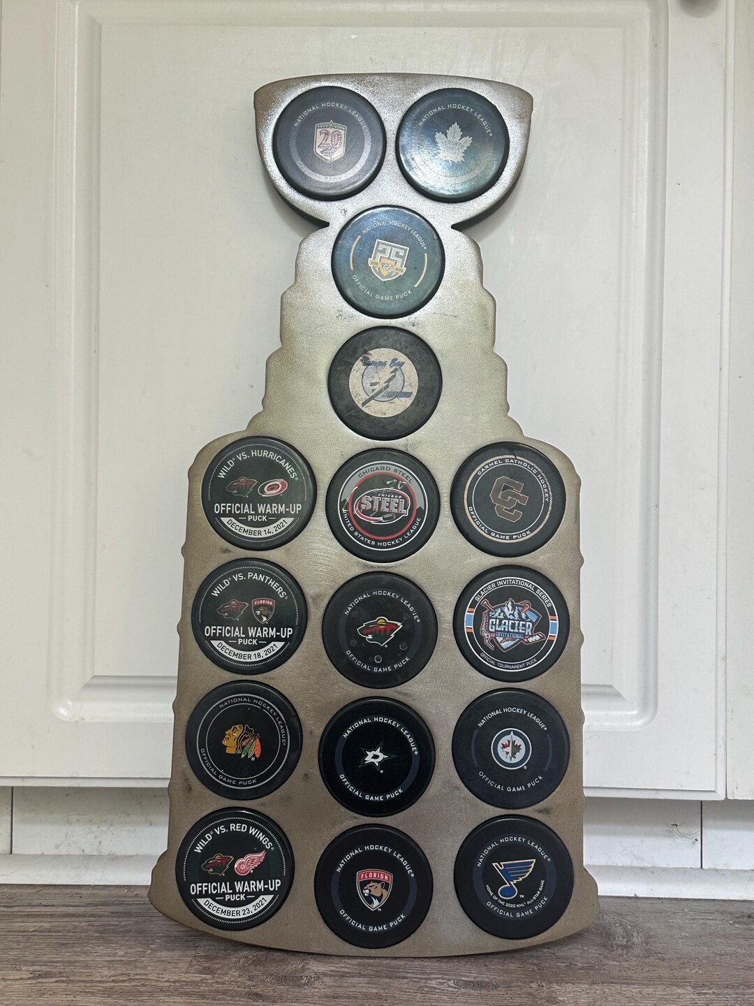 Steel Stanley Cup Display With Polished Chrome Plating | Holds 16 ...
