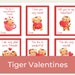 Tiger Valentine | Cute Valentine's Day Card | Classroom Card | Kid's ...