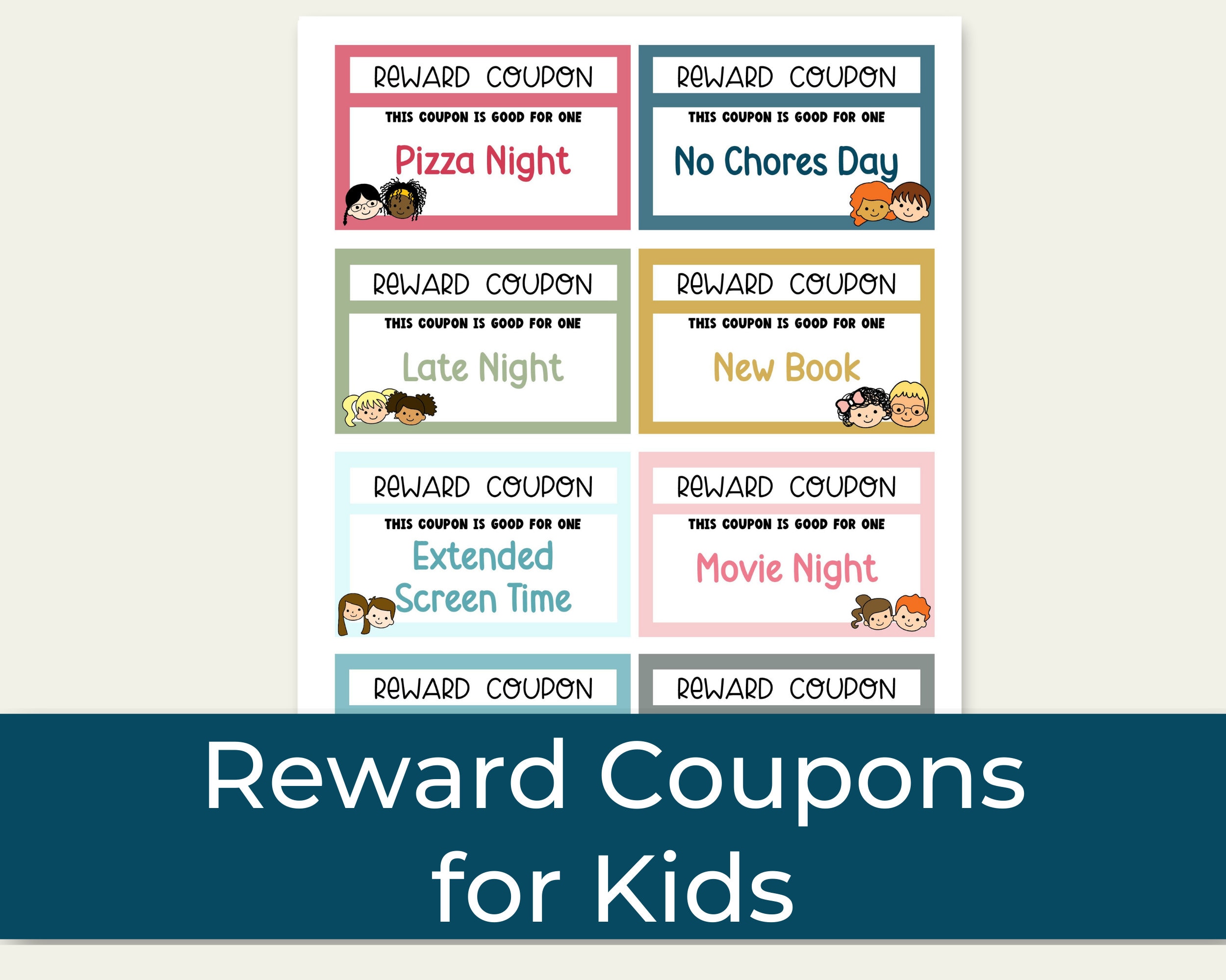 Kids Reward Tickets Printable | Printable Kids Reward Coupons ...