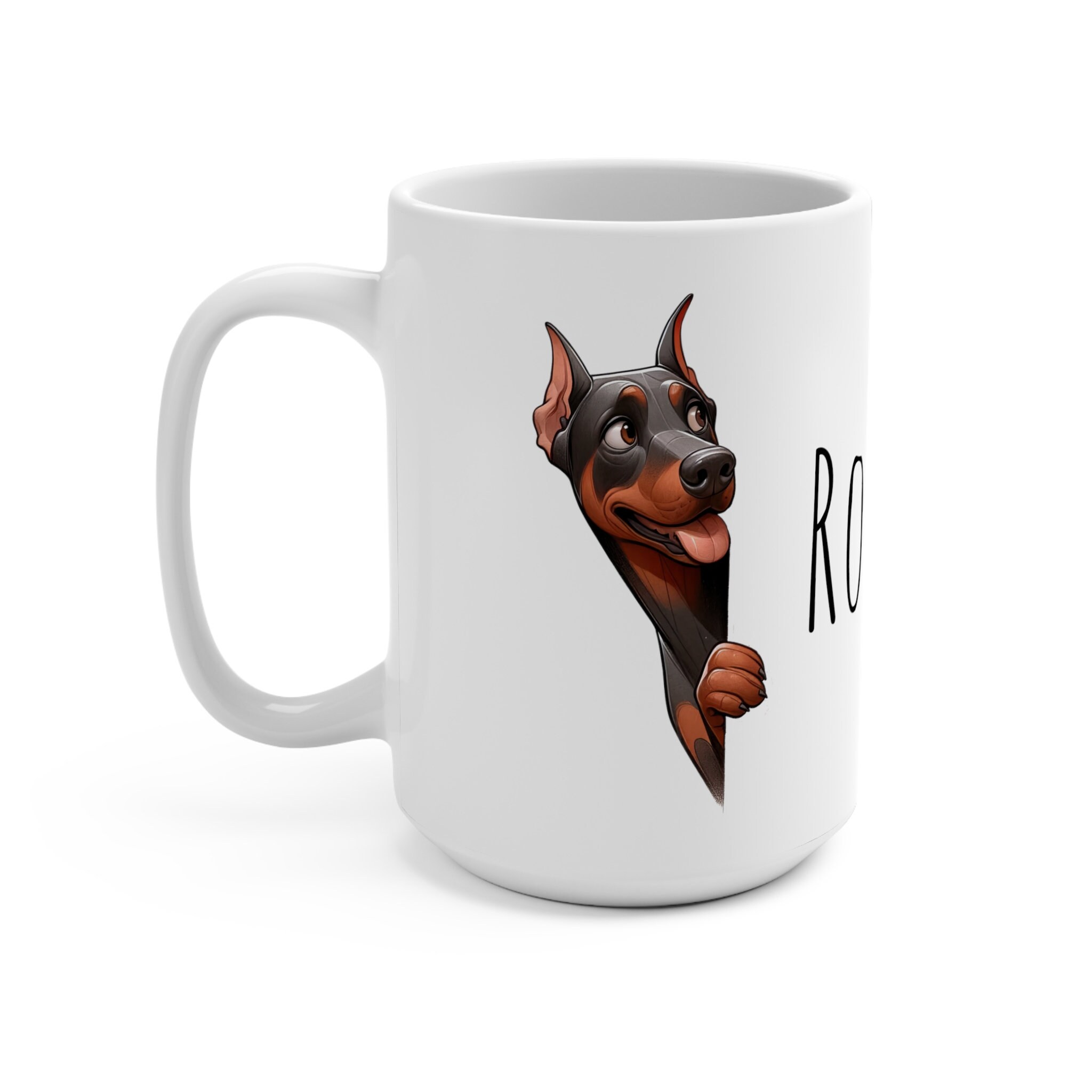 Customizable Doberman Dog Mug Perfect Doberman Gift for Dog Moms ...