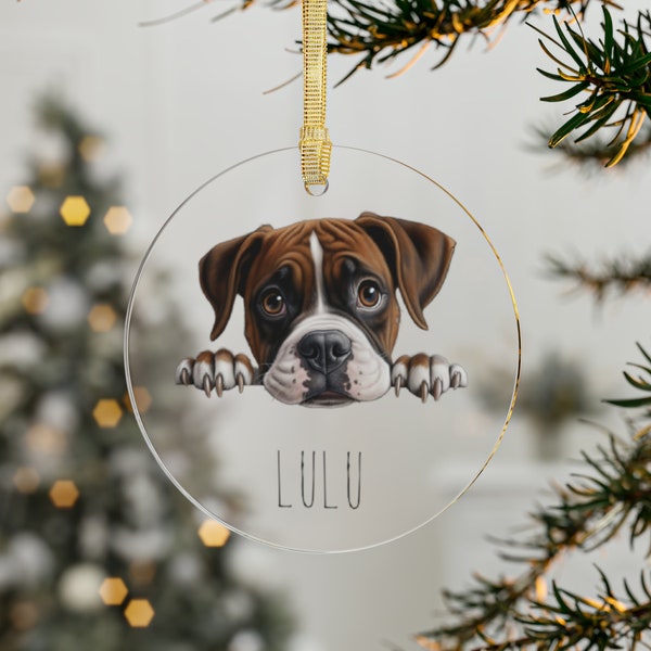 Boxer Dog Ornament - Etsy